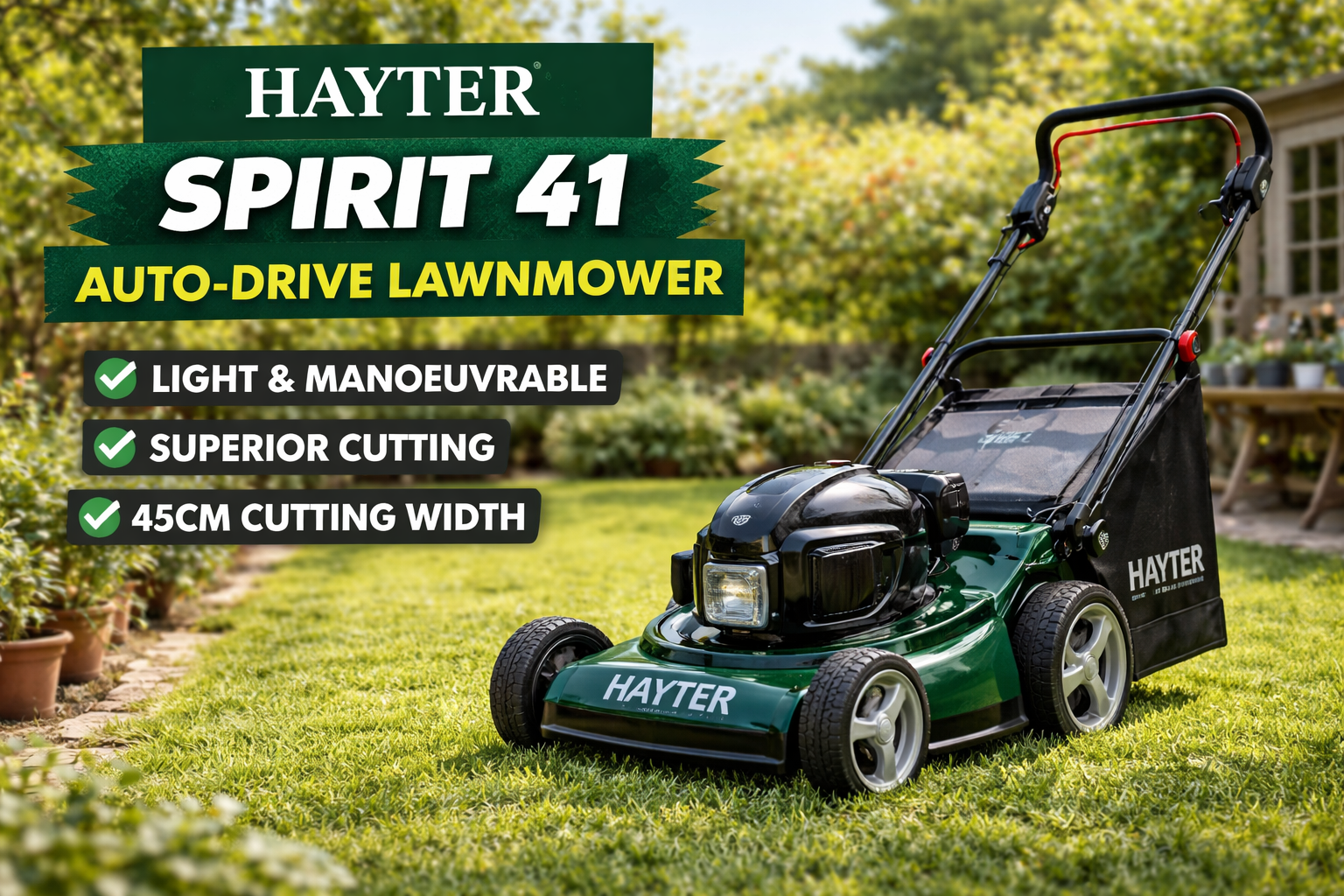 Hayter Spirit 41 Auto-drive Lawnmower Review